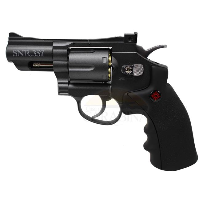 Revolver CO2 SNR357 Full Metal + CO2 + Esferas e Chumbinhos 4.5