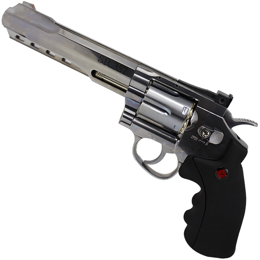 Revolver CO2 SR357 INOX 4.5 + 05 CO2 e 300 Esferas - Casa da Carabina