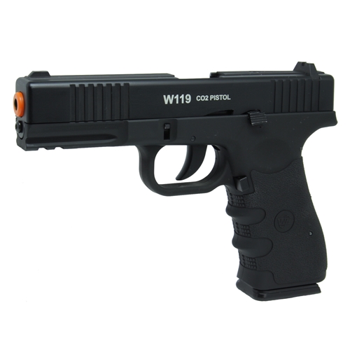 Pistola Airsoft CO2 Glock W119 Slide Metal 6mm + 4000BBS e 05 CO2