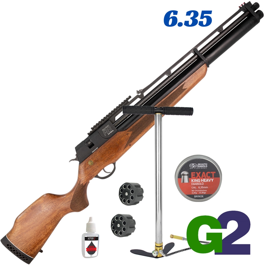 Carabina PCP Rossi R8 6.35mm Standard + Bomba PCP Rossi