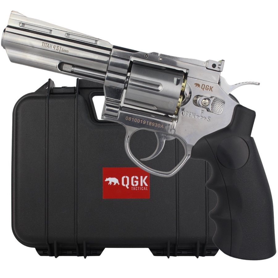Revólver CO2 Titan 4" Full Metal Cromado 6mm - Casa da Carabina