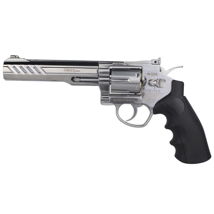 Revólver CO2 Titan 6" Full Metal Cromado 6mm - Casa da Carabina