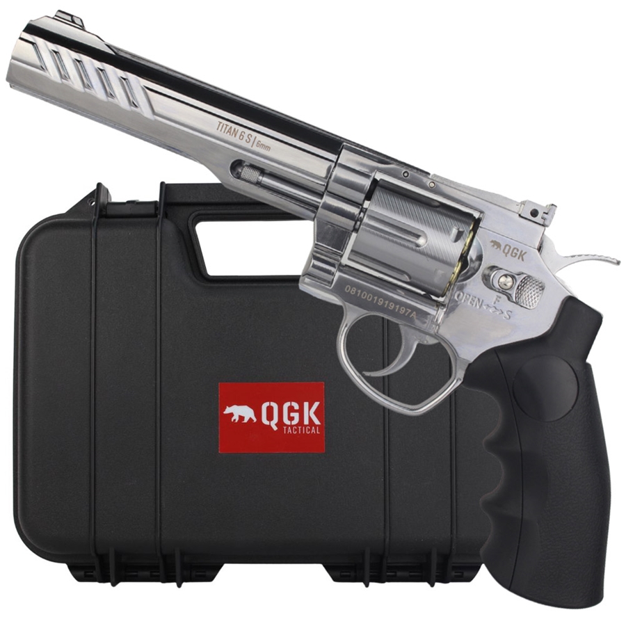 Revólver CO2 Titan 6" Full Metal Cromado 6mm - Casa da Carabina