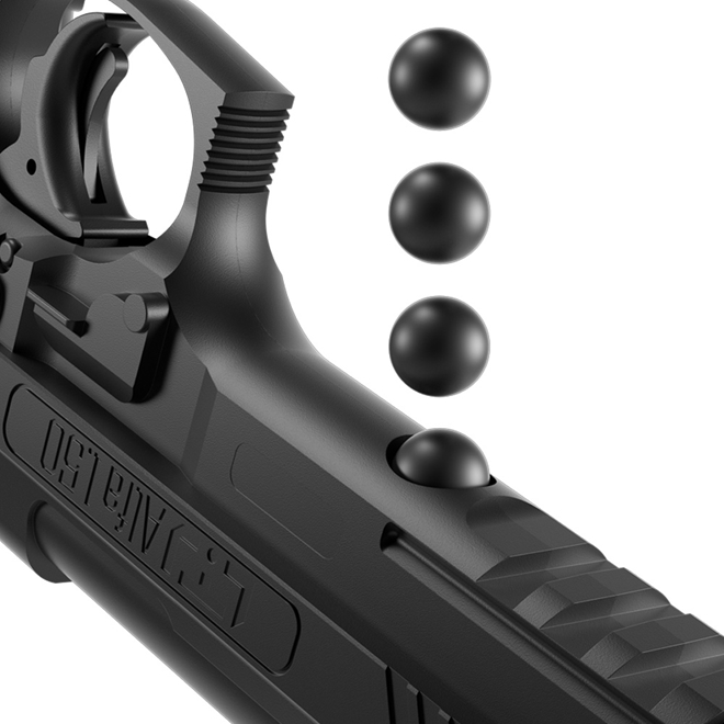 Pistola CO2 ALFA .50 LTL Chiappa + 05 CO2 + 50 Esferas de Alumínio