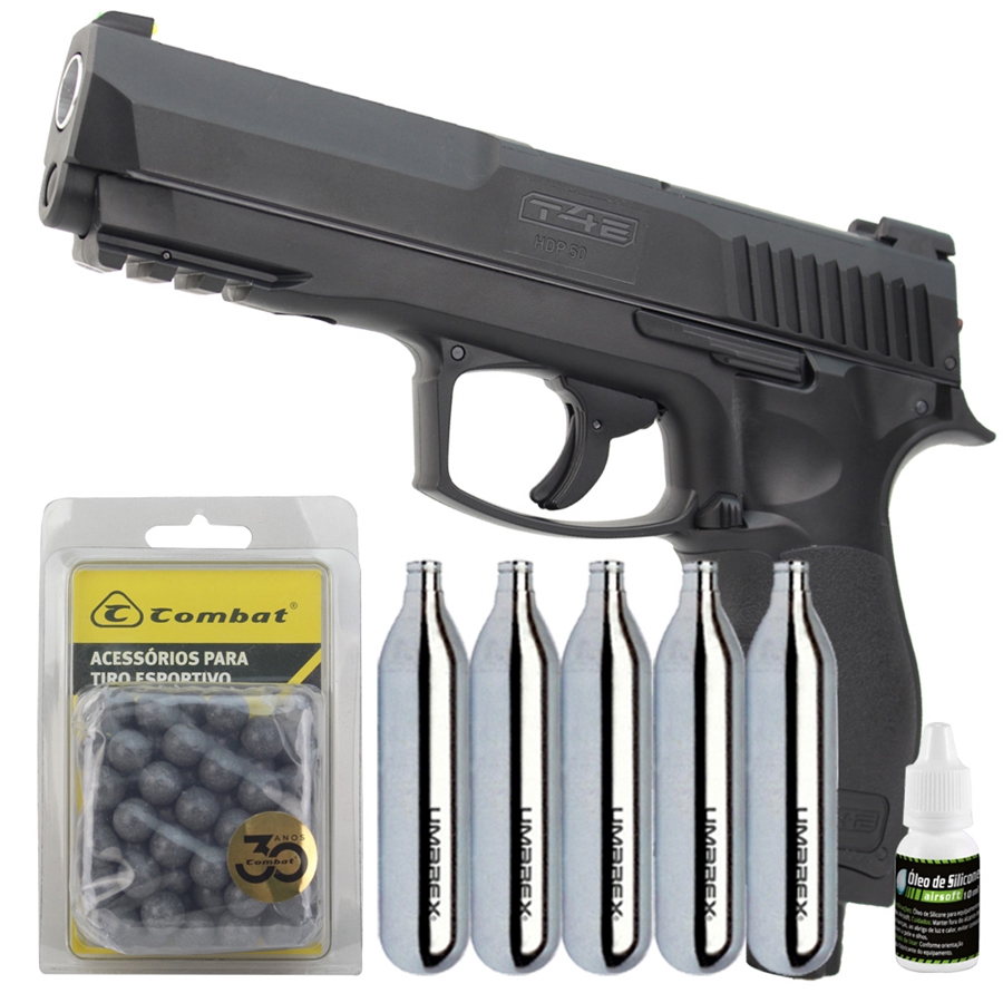 Pistola CO2 HDP .50 Umarex + 05 CO2 + 100 Esferas - Casa da Carabina