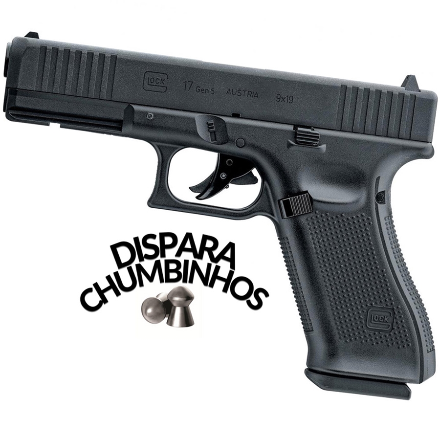 Pistola CO2 Glock G17 GEN5 Slide Metal Blow Back 4.5 Umarex