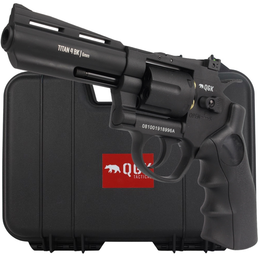 Revólver CO2 Titan 4" Full Metal Preto 6mm - Casa da Carabina