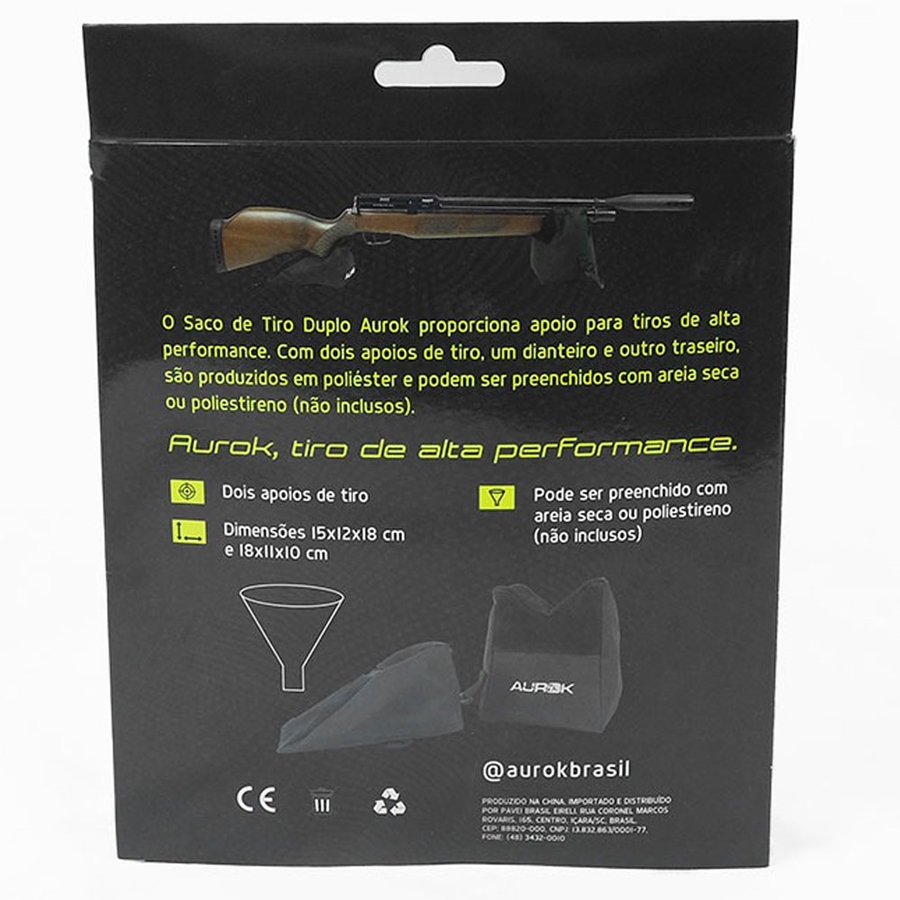Saco de Apoio Duplo para Tiro (Shoting Bag) - Aurok