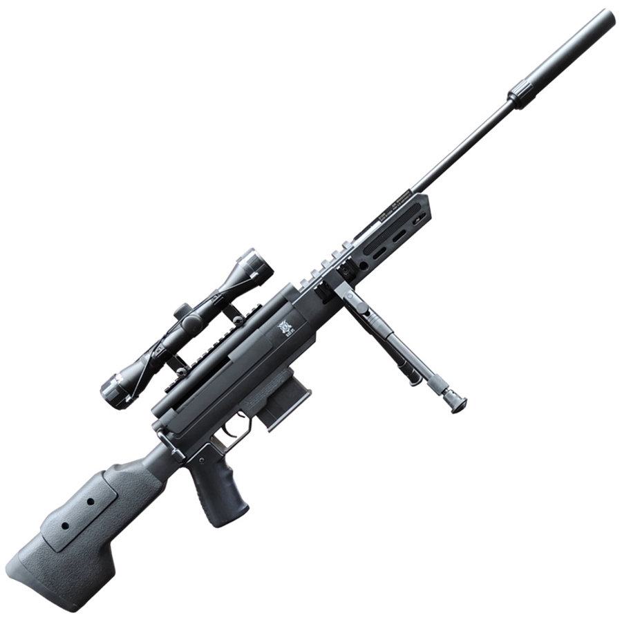 Carabina Sniper Black OPS 4.5mm Gás Ram com Luneta e Bipé