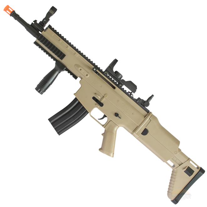 Rifle Airsoft Scar-L Tan Spring (Calibre 6mm)