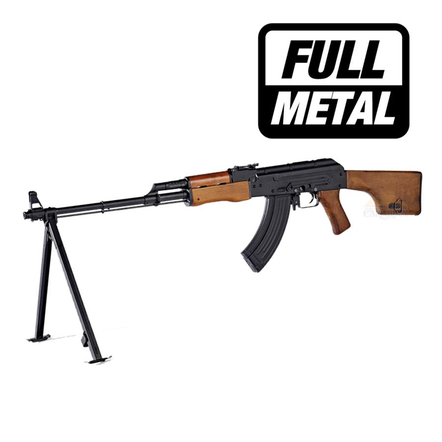 Rifle Airsoft Rpk74 Elétrico (Full Metal)Blow Back King Arms