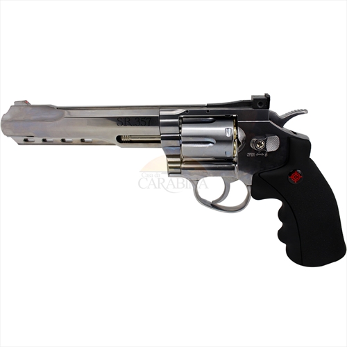 Revolver de Pressão a Gás CO2 SR357 Silver 4.5 - Casa da Carabina