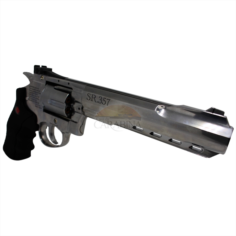 Revolver de Pressão a Gás CO2 SR357 Silver 4.5 - Casa da Carabina