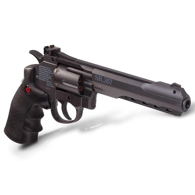 Revolver de Pressão a Gás CO2 SR357 Black 4.5 - Casa da Carabina