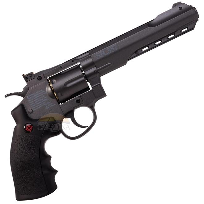 Revolver de Pressão a Gás CO2 SR357 Black 4.5 - Casa da Carabina